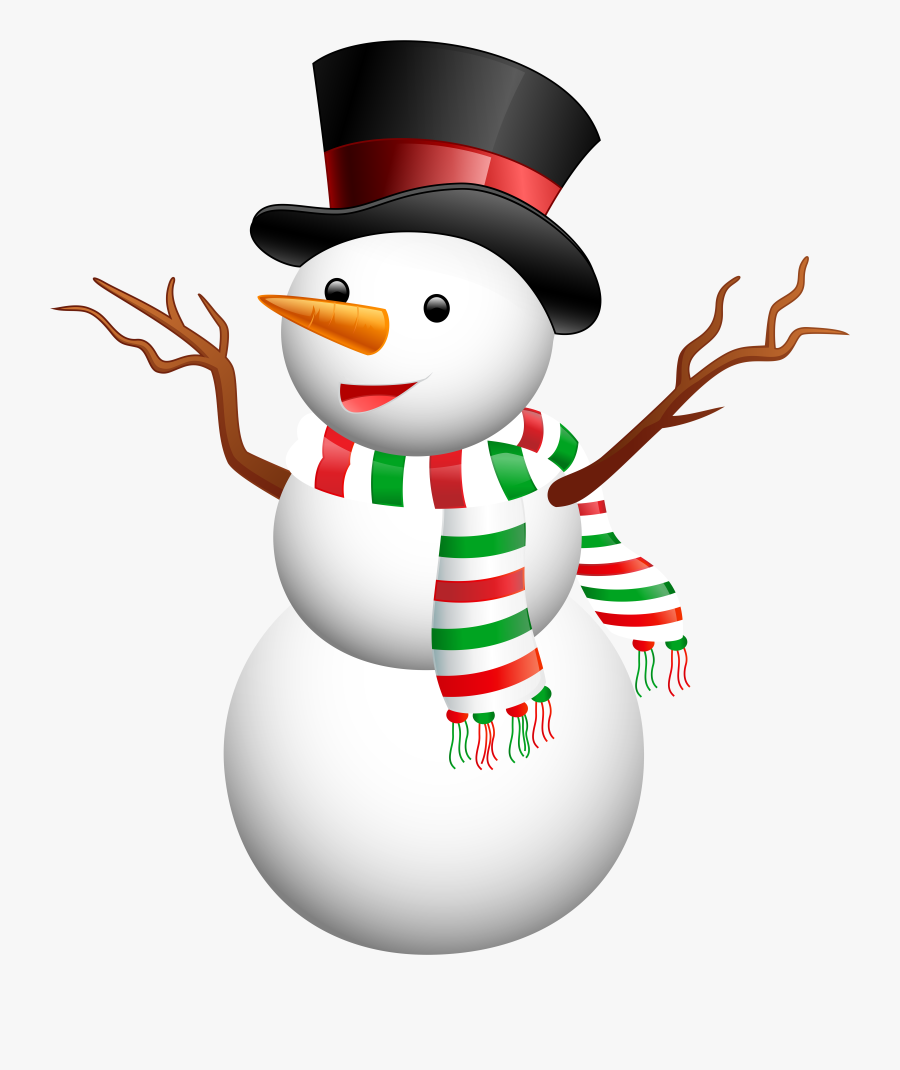 With Top Hat Clip - Snowman , Free Transparent Clipart - ClipartKey