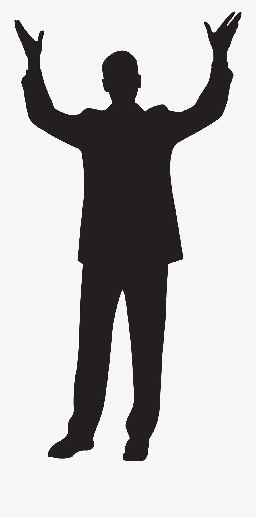 Man With Hands Up Silhouette Clip Art Imageu200b Gallery - Human ...