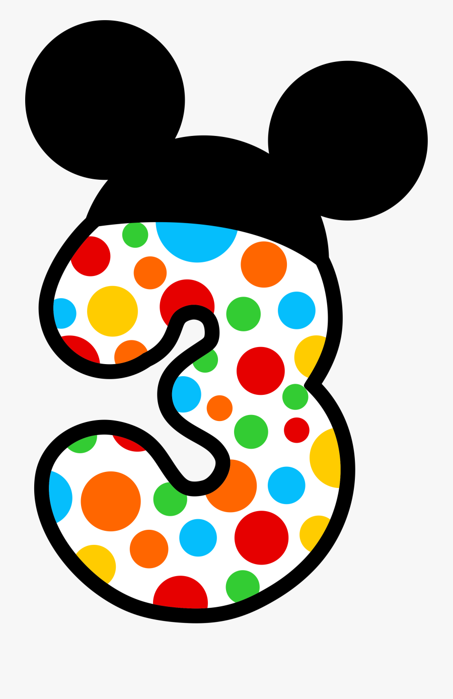Mickey Mouse Baseball Clip Art N3 Free Image - Numero 3 Mickey Mouse ...