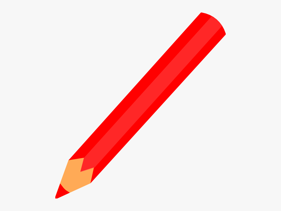 Pencil Red Clip Art At Clker - Red Stripe Transparent Background , Free ...