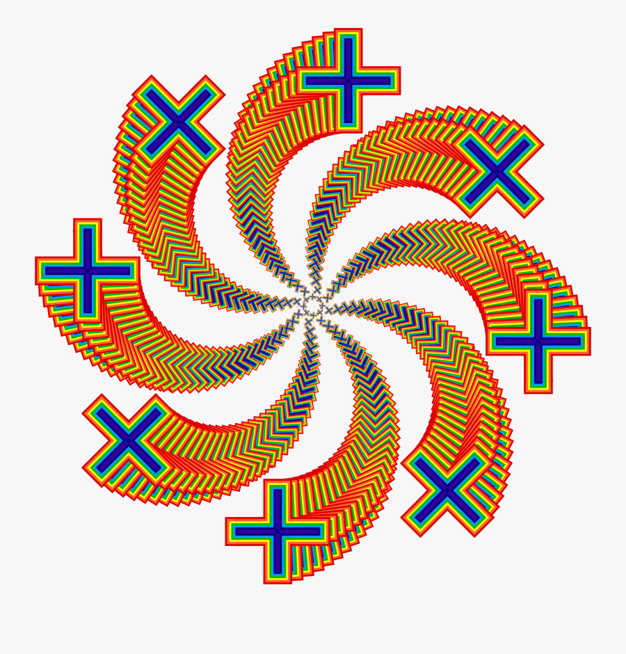 Rainbow Cross Design Graphic Transparent Library - Graphic Design ...