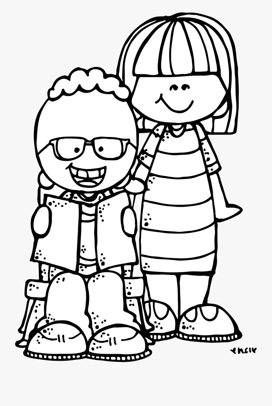 Melonheadz - Melonheadz School Clipart Black And White , Free ...