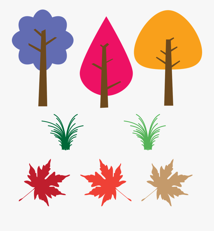 Tree With Grass Clipart - Fall Leaves Clip Art , Free Transparent ...