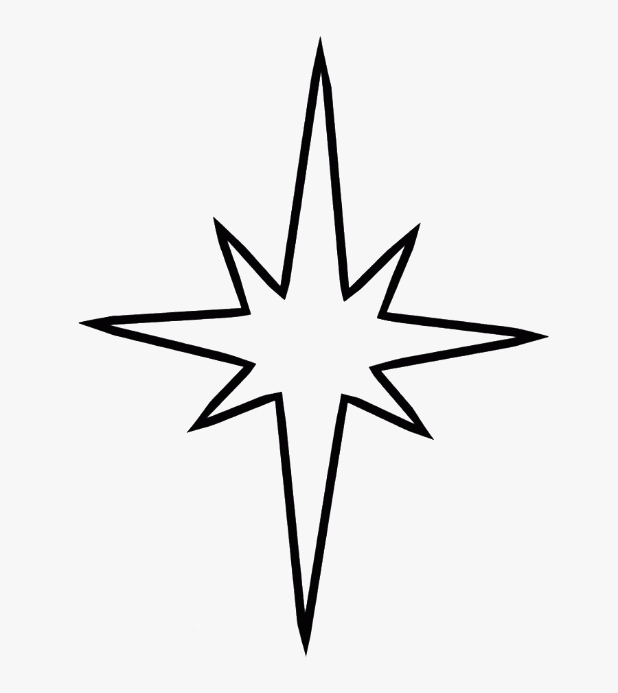 North Star Clipart - Nativity Star Coloring Page , Free Transparent ...