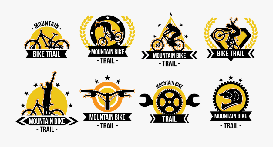 Bike Trail Labels Vector - Mountain Bike Logo , Free Transparent ...
