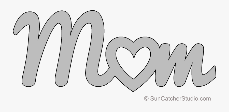 Mom Heart Pattern Template - Heart , Free Transparent Clipart - ClipartKey