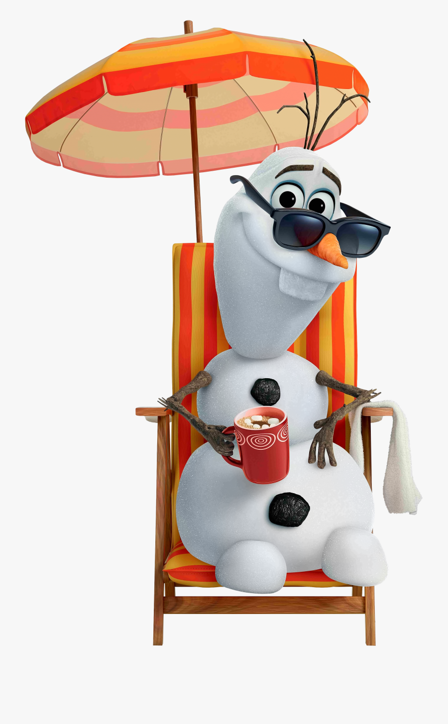 Free Frozen December - Olaf Beach , Free Transparent Clipart - ClipartKey