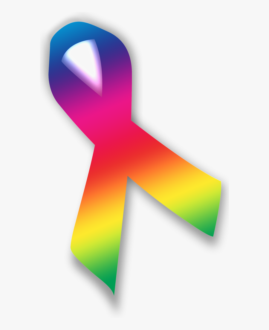 Clip Arts Related To - Rainbow Breast Cancer Ribbon , Free Transparent ...