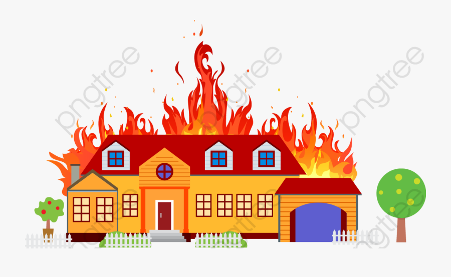 Fire Clipart Safety - Transparent House Fire Clipart , Free Transparent ...