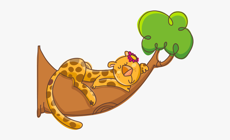 Sleeping Leopard Cartoon , Free Transparent Clipart - ClipartKey