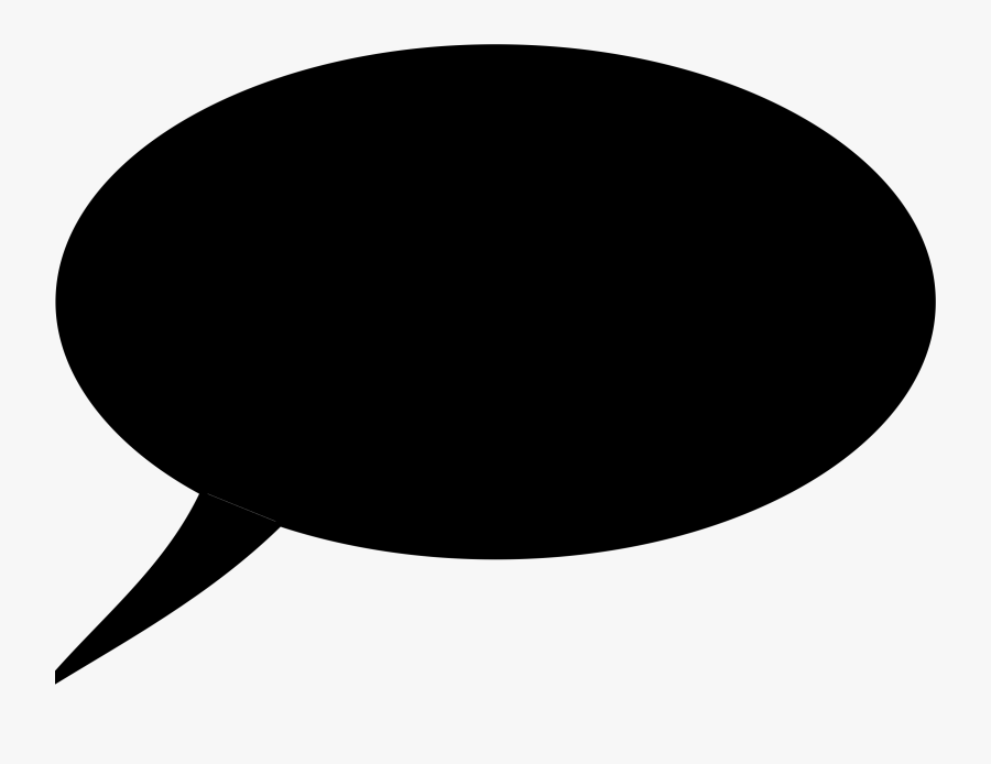 Speech Bubble, Black, No Shadow Clip Arts - Black Comment Bubble , Free ...