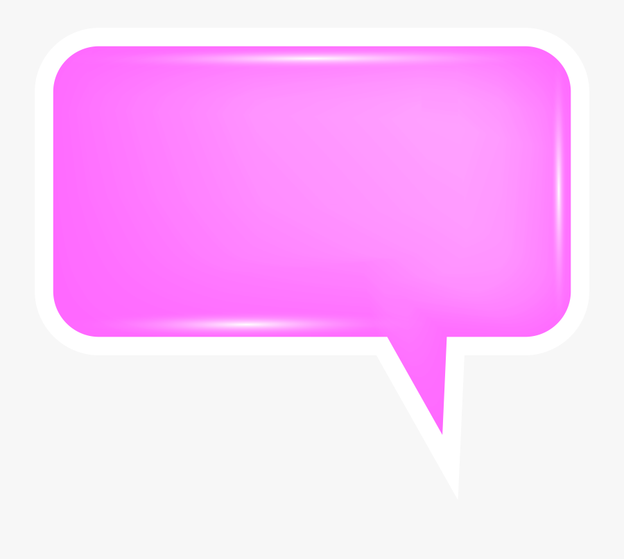 Bubble Speech Pink Png Transparent Clip Art Image , Free Transparent ...