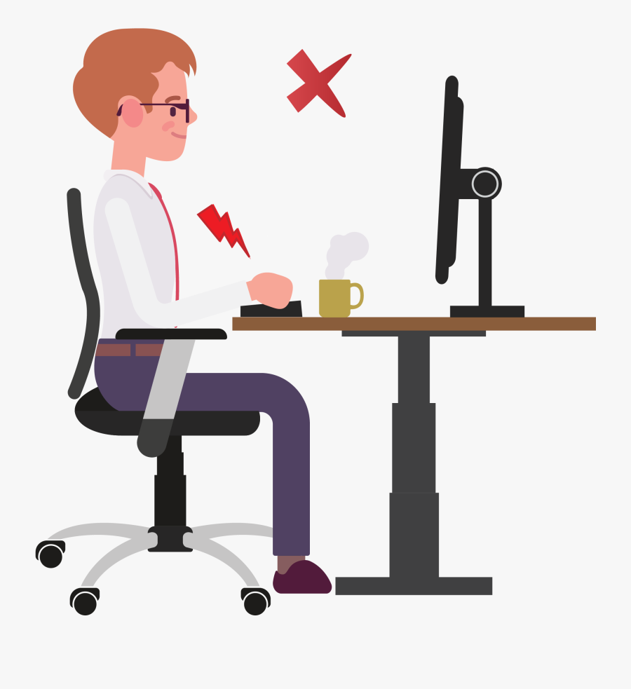 Sit Stand Desk Cartoon , Free Transparent Clipart - ClipartKey