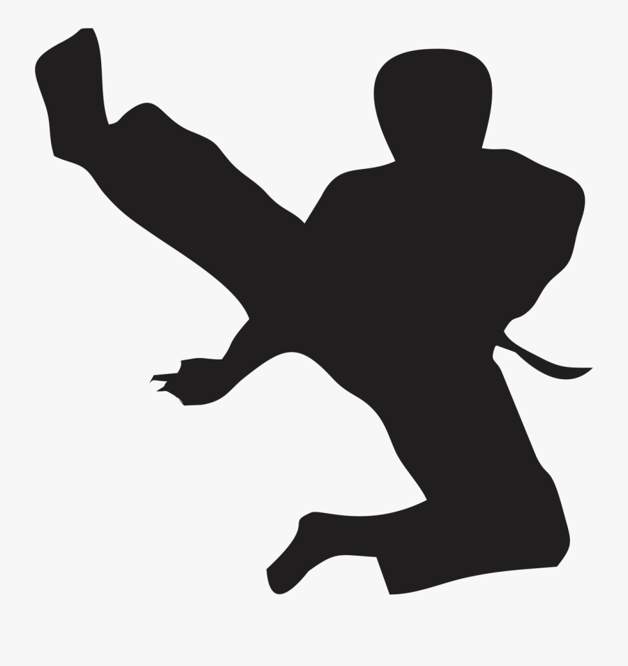 Flying Kick Taekwondo Karate Martial Arts - Silhouette High Kick Karate ...