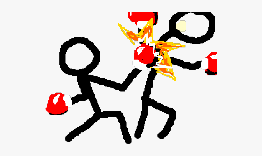 Boxer Clipart Pow - Uppercut Stick Figure Transparent , Free ...