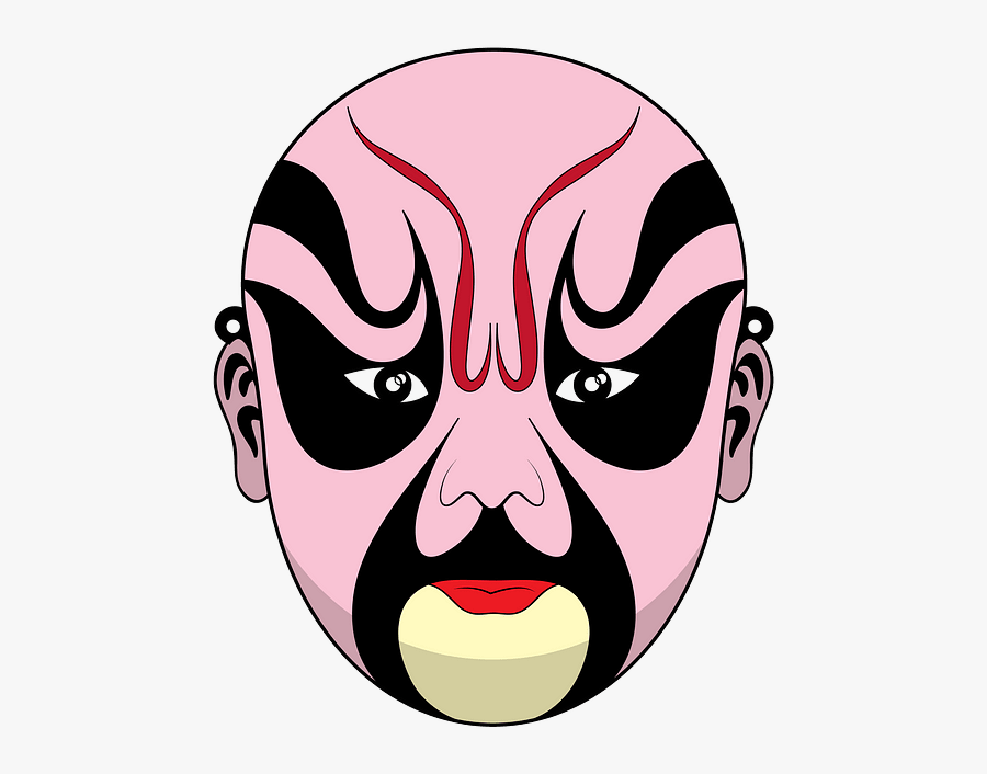 White Peking Opera Mask , Free Transparent Clipart - ClipartKey