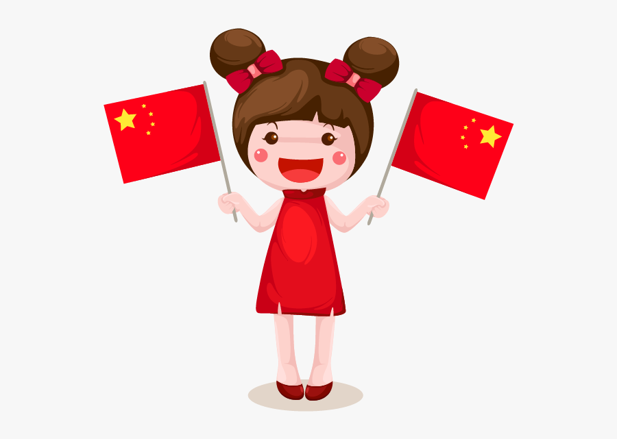 Chinese With Flag Cartoon , Free Transparent Clipart - ClipartKey