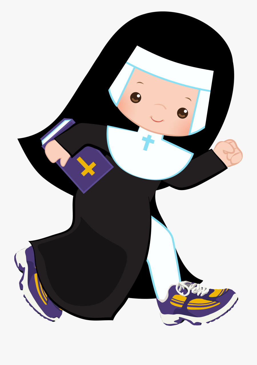 Racewire Nun K - Running Nun , Free Transparent Clipart - ClipartKey