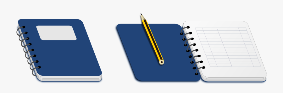 Clipart - Spiral Notebook With Pencil , Free Transparent Clipart ...