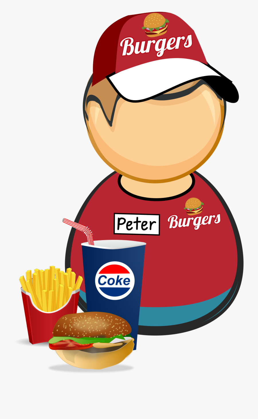 Fast Food Worker Clipart - Fast Food Worker Png , Free Transparent ...