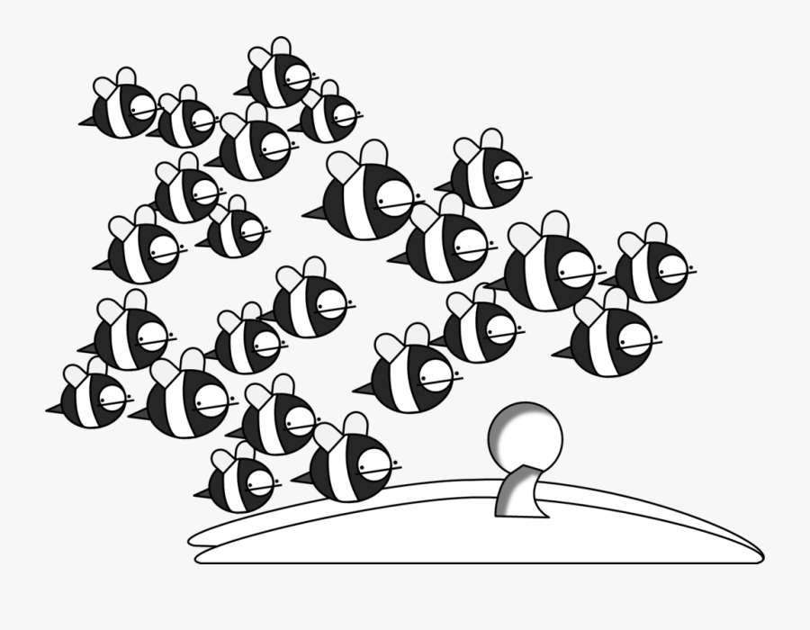 Transparent Swarm Png - Swarm Of Bees Drawing , Free Transparent ...