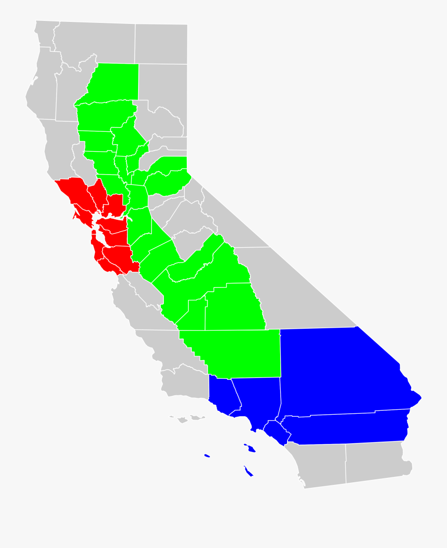 Clipart Map Of California - 2016 Election Results By County California ...