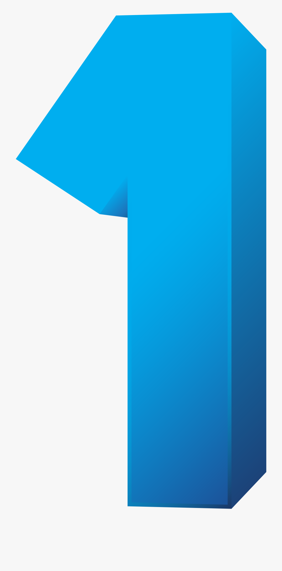 Blue Number One Transparent Png Clip Art Image - Transparent Number One ...