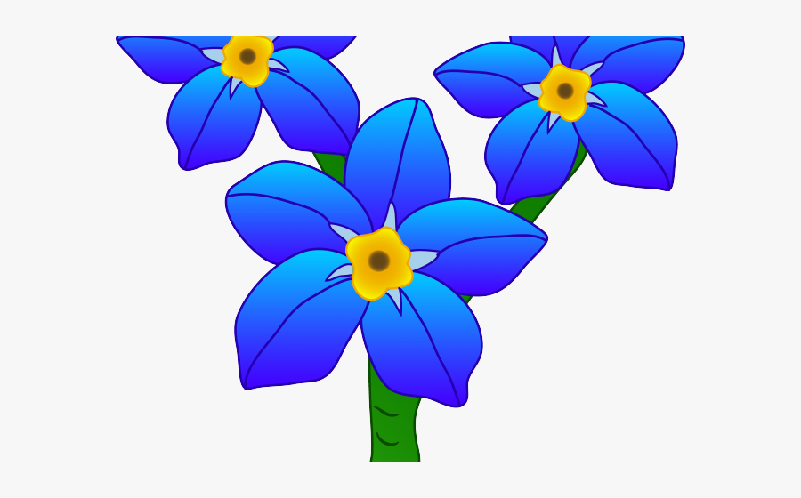Easy Blue Flower Drawing , Free Transparent Clipart - ClipartKey