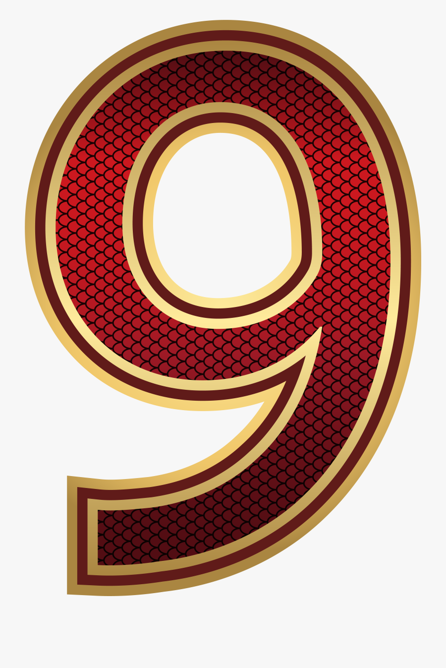 Red And Gold Number , Free Transparent Clipart - ClipartKey