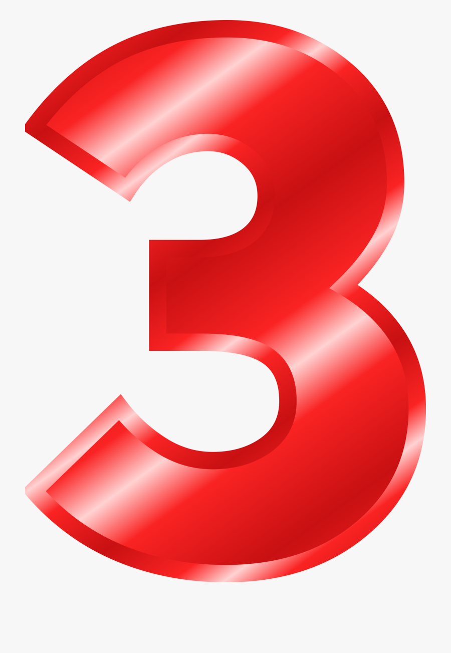 Numbers Clipart Red - Big Red Number 3 , Free Transparent Clipart ...