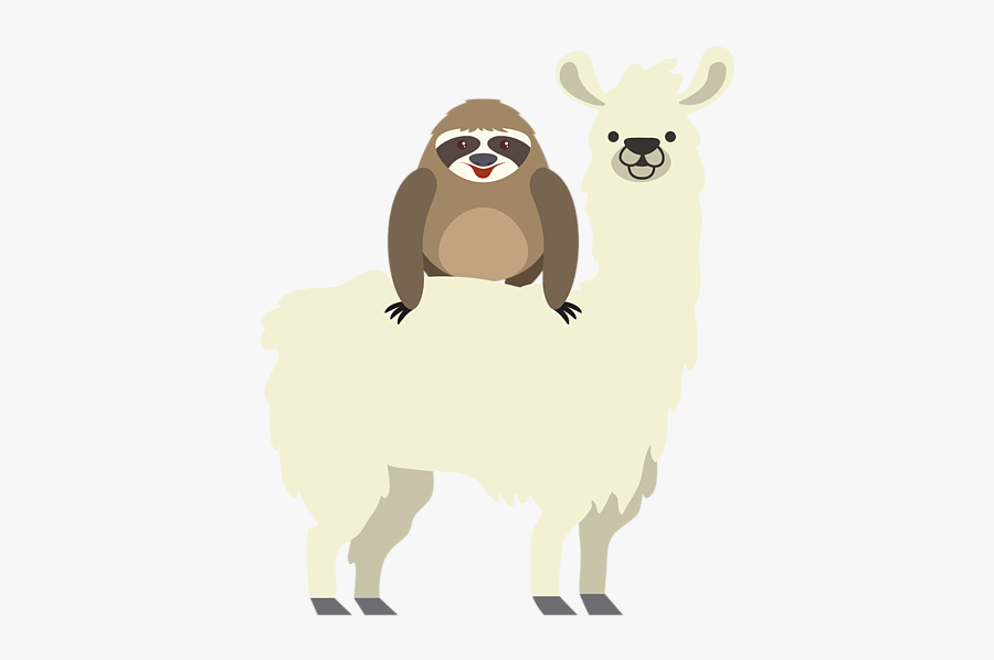 Cute Sloths And Llamas , Free Transparent Clipart - ClipartKey