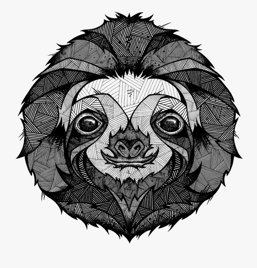 Sloth Tribal Tattoo , Free Transparent Clipart - ClipartKey