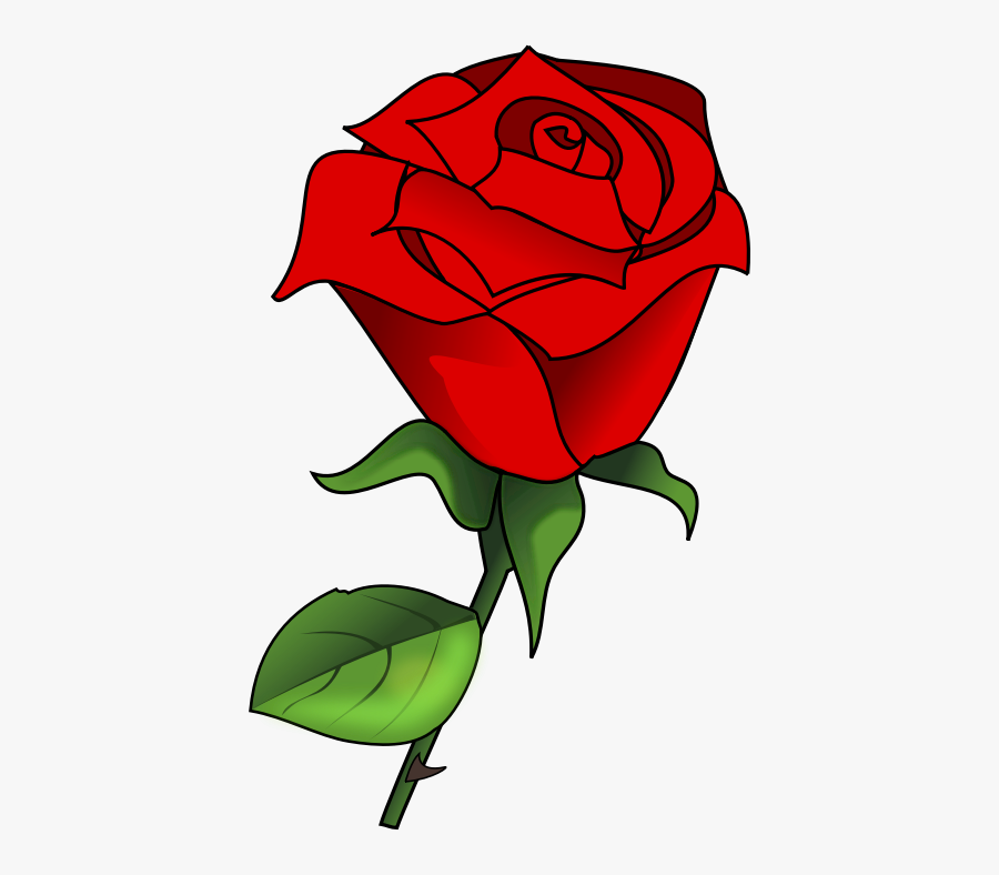 Free Lovely Red Rose Clip Art - Rose Flower Vector Png , Free ...