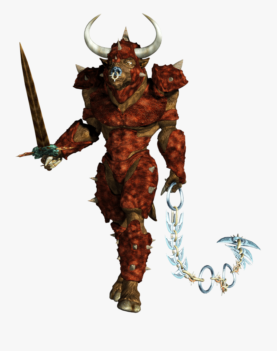 Minotaur Holding Chain Clip Arts - Minotaur Png , Free Transparent ...