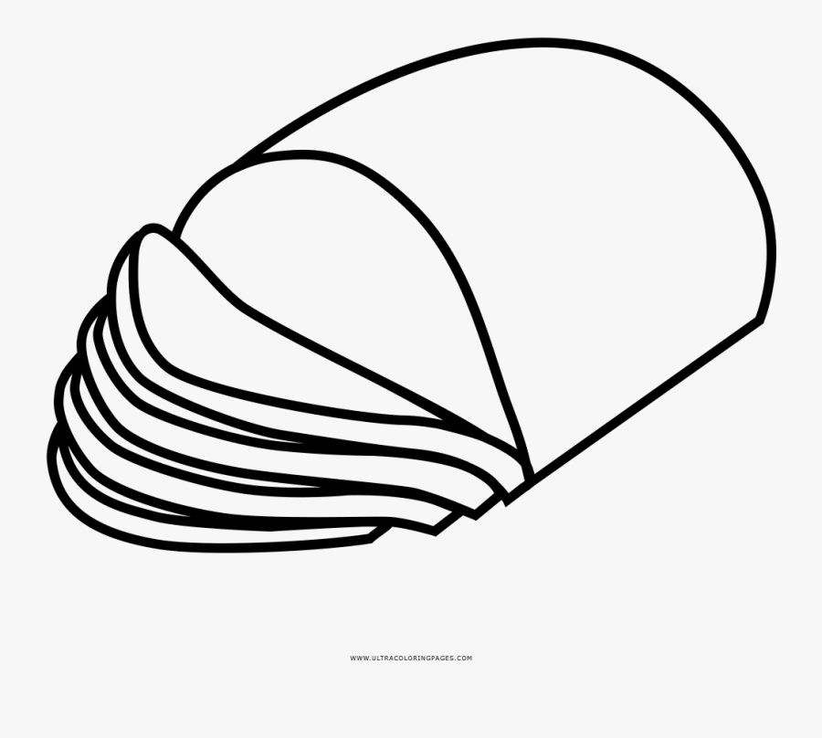 Ham Coloring Page - Ham Clipart Black & White , Free Transparent ...