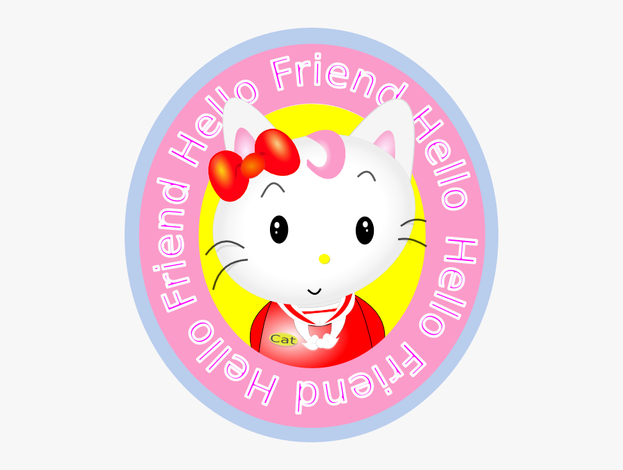 Free Vector Hello Friend Cat Clip Art - Circle , Free Transparent ...