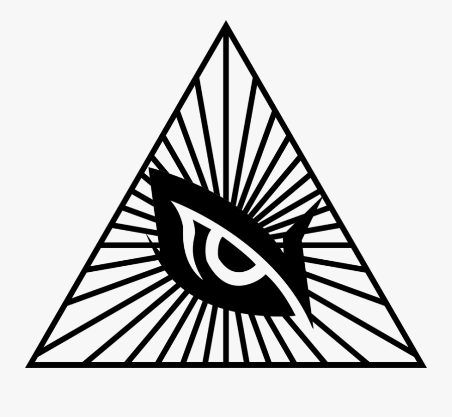 Line Art,triangle,symmetry - Illuminati Eye , Free Transparent Clipart ...