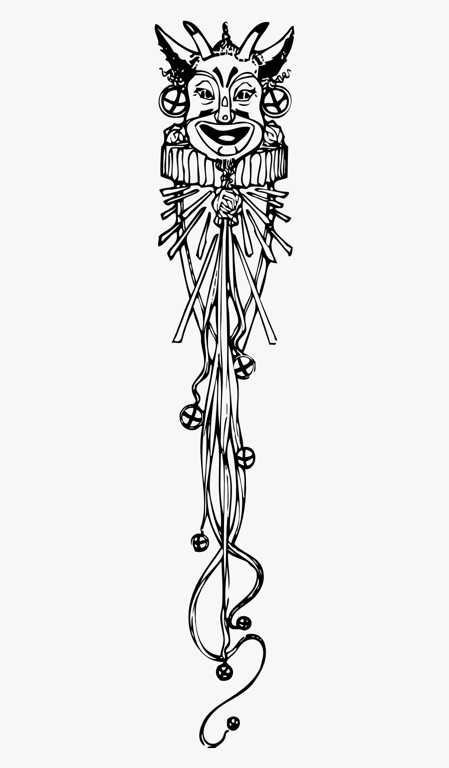 Devil Jester Black White Art - Clip Art , Free Transparent Clipart ...