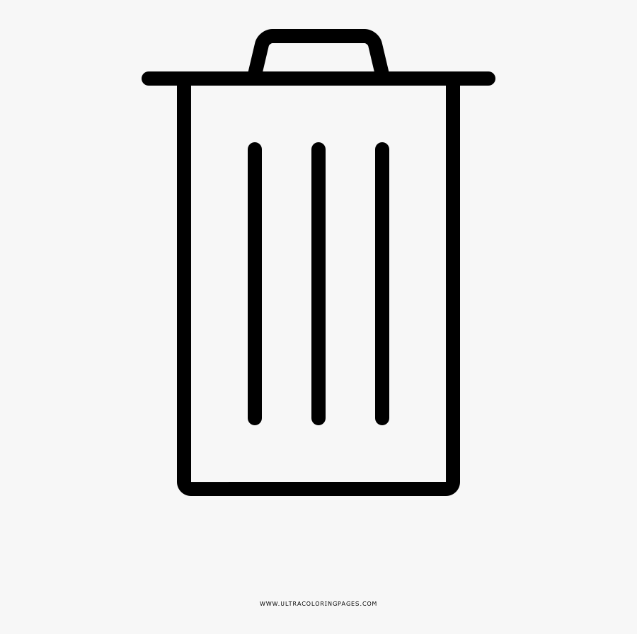 Trash Can Coloring Page Clipart , Png Download , Free Transparent ...