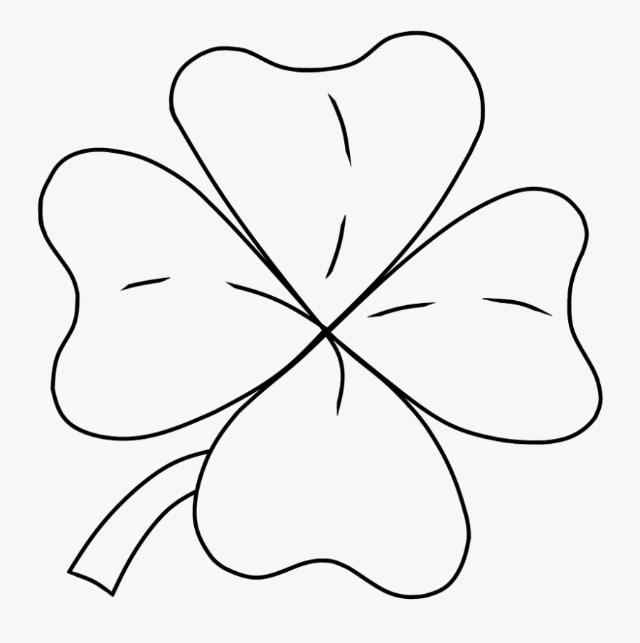 Lineart Shamrocks - Line Art , Free Transparent Clipart - ClipartKey