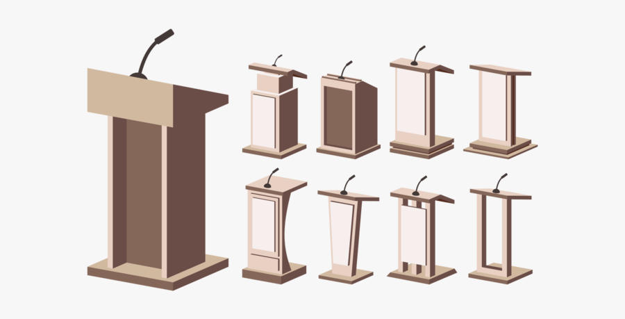 Lectern Vector - Empty Debate Stage Design Png , Free Transparent ...