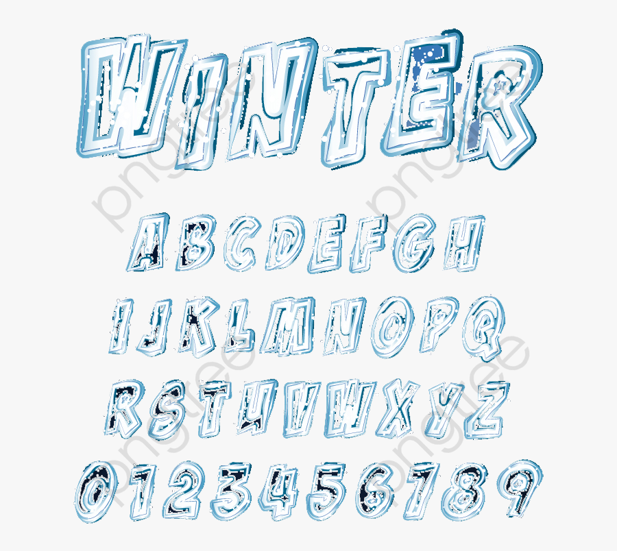 Transparent Winter Scenes Clipart - Winter Letters Transparent , Free ...