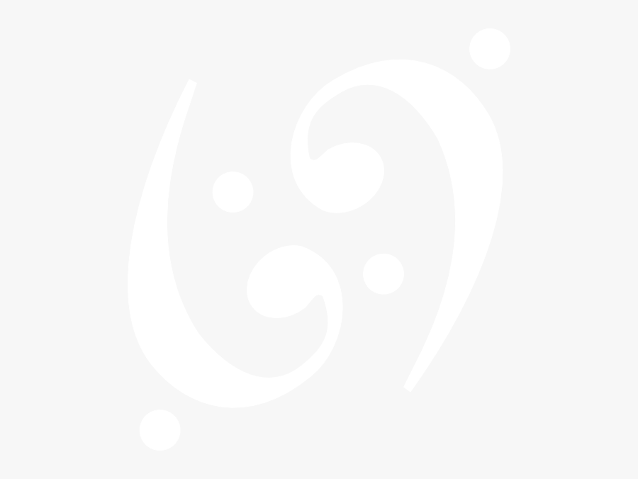 Bass Clef Note Png White , Free Transparent Clipart - ClipartKey