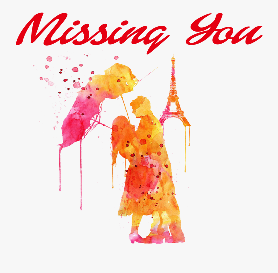 Missing You Png Clipart - Watercolor Painting , Free Transparent ...