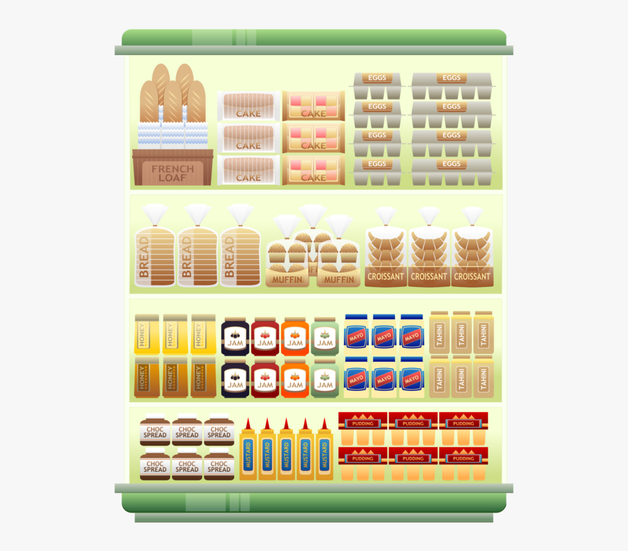 Food,shelving,shelf - Supermarket Goods Shelf , Free Transparent ...