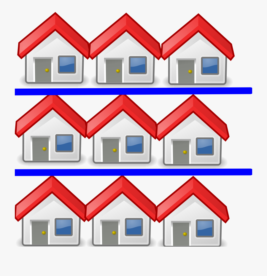 9 Houses - Clipart Many Houses , Free Transparent Clipart - ClipartKey