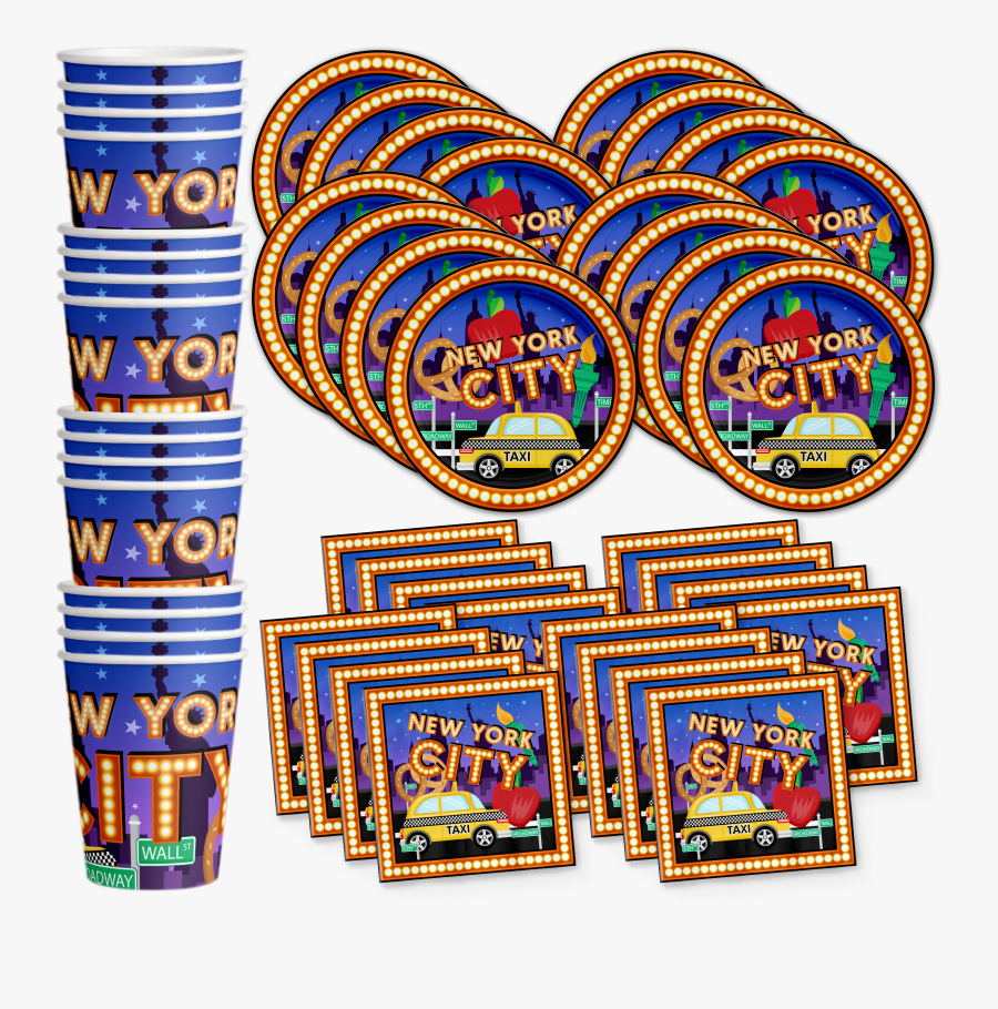 New York City Birthday Party Tableware Kit For 16 Guests - New York ...