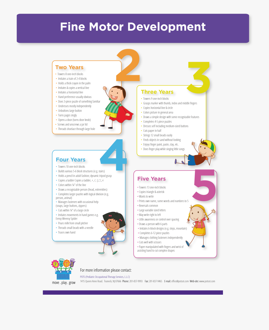 Fine Motor Skills Development Checklist , Free Transparent Clipart ...