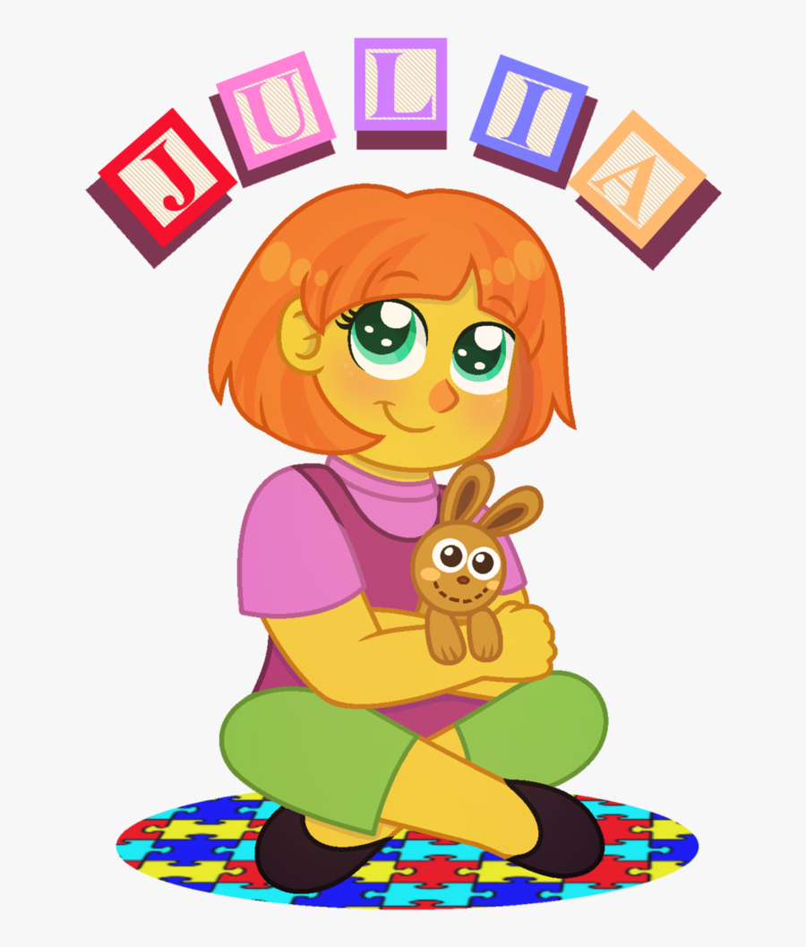 Julia Cartoon Sesame Street , Free Transparent Clipart - ClipartKey