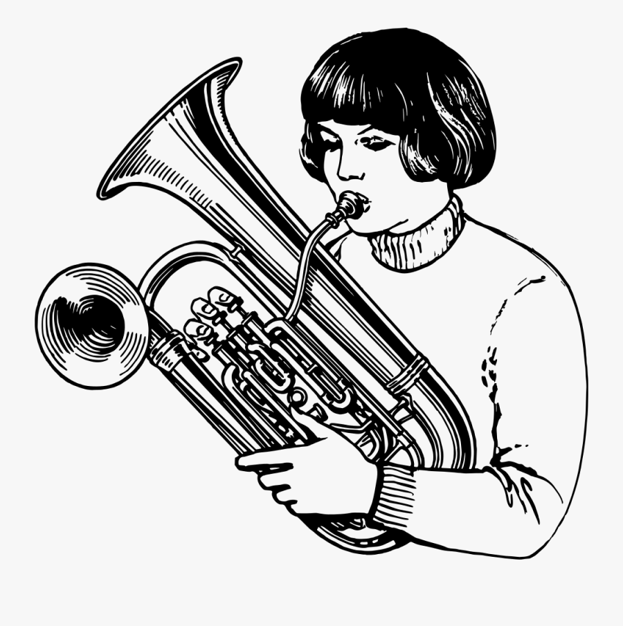 Musical Photography - Cartoon Baritone Drawing , Free Transparent ...